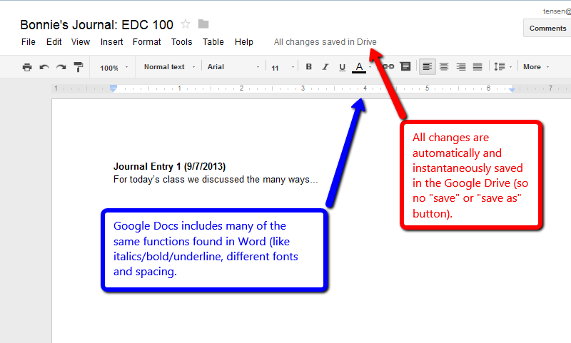 Student Journals Using Google Docs Powered By Kayako Fusion Help Desk 